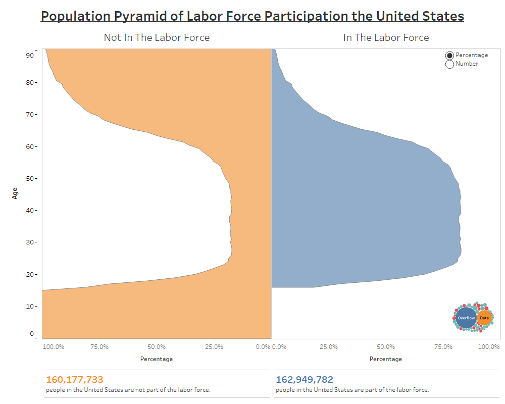 Population Pyramid of Labor Force Participation the United States ...